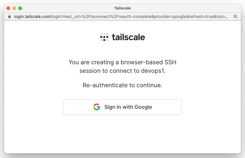 Tailscale SSH Console · Tailscale Docs