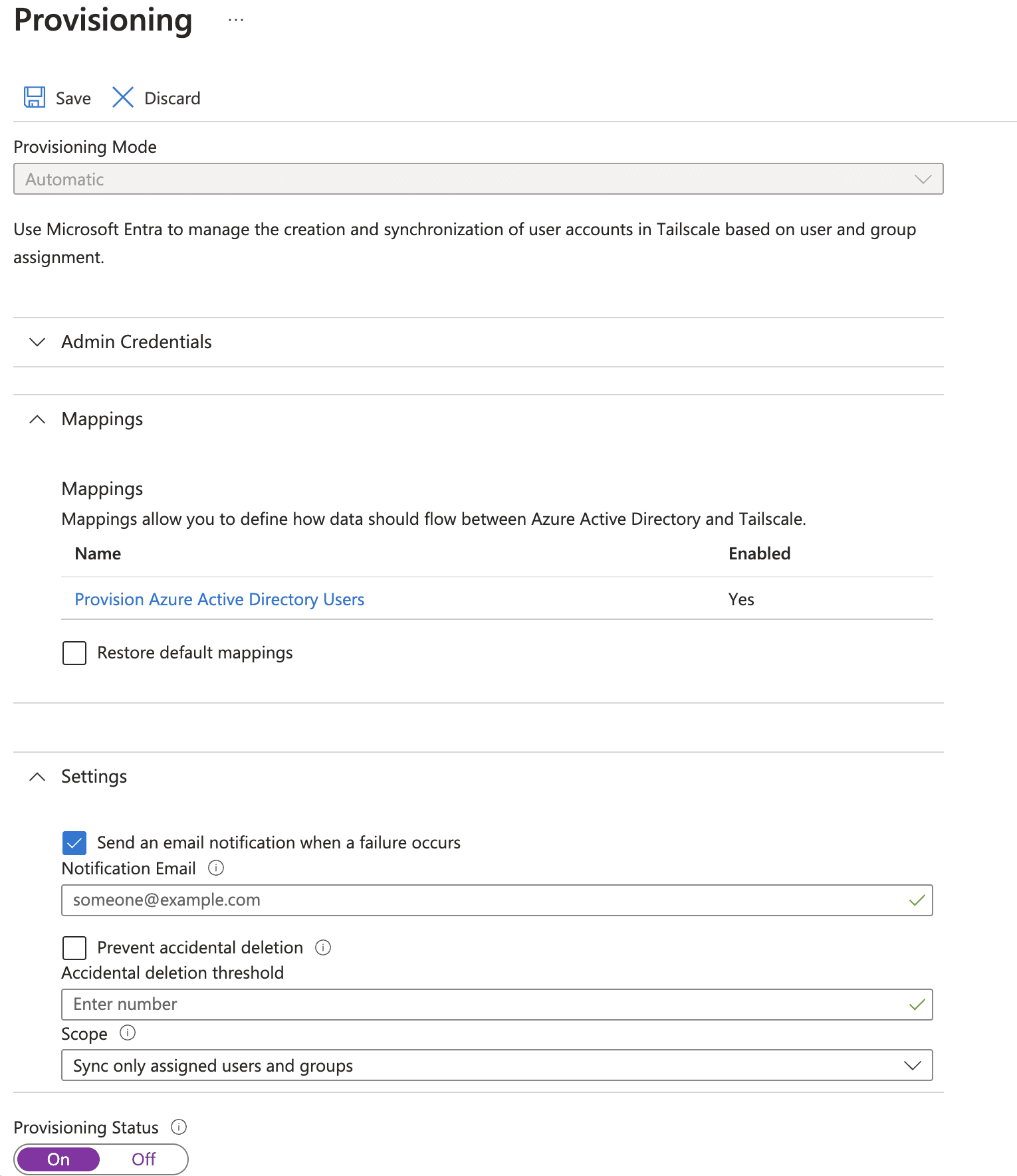 User & group provisioning for Microsoft Entra ID · Tailscale Docs