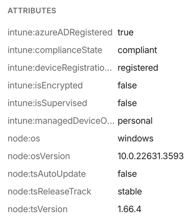 Restrict device access with Microsoft Intune · Tailscale Docs