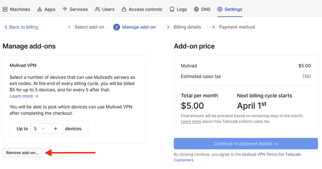 Mullvad exit nodes · Tailscale Docs