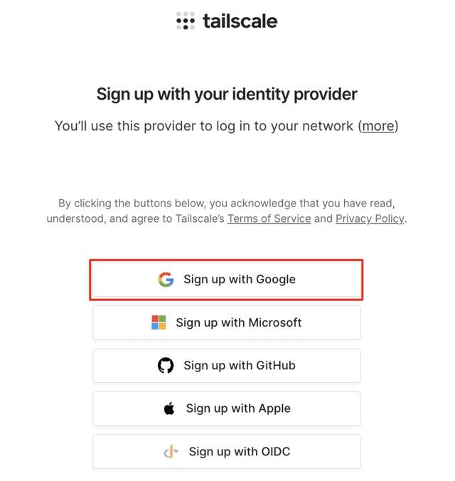 Setting up Google to work with Tailscale · Tailscale Docs