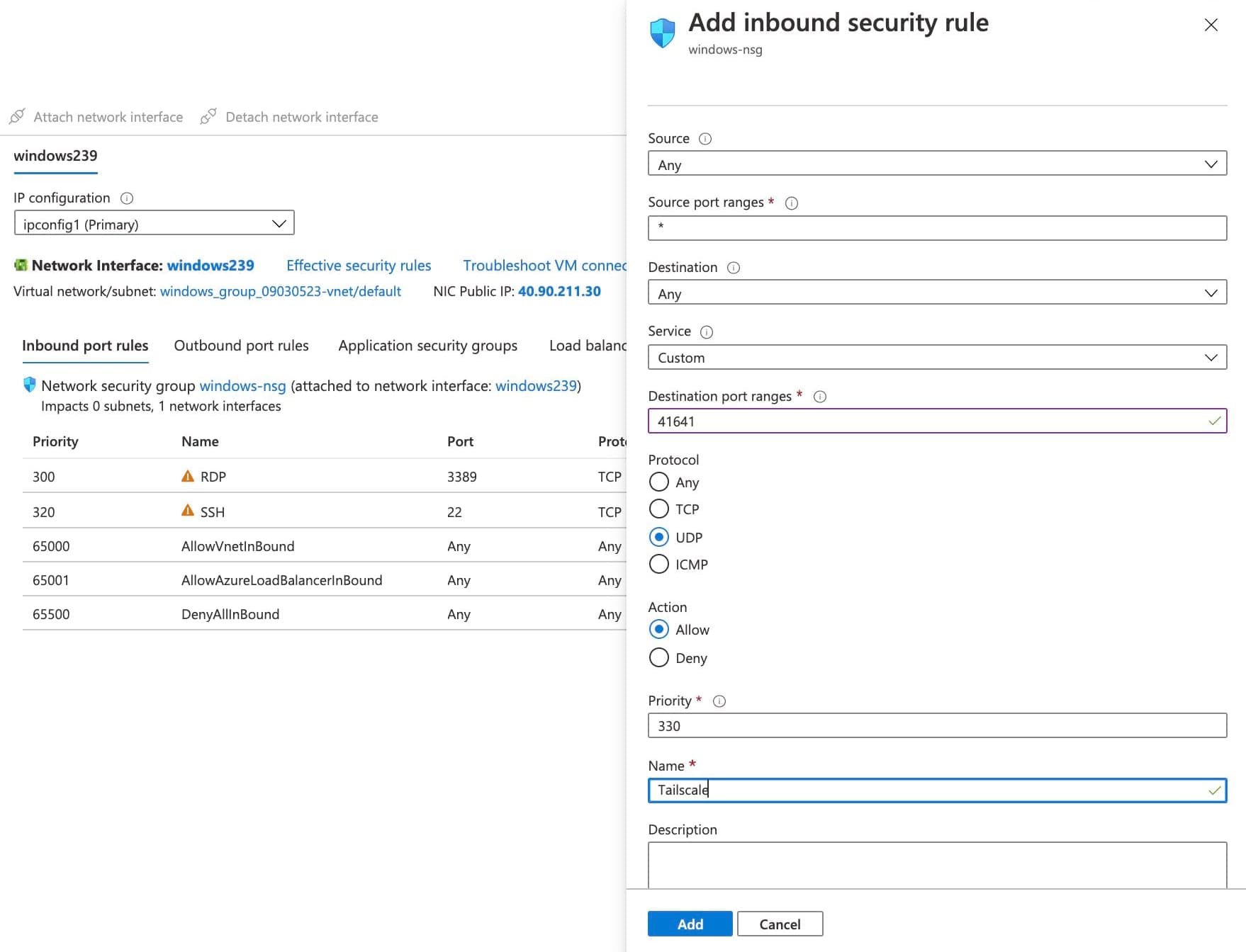 Access Azure Windows VMs privately using Tailscale · Tailscale Docs