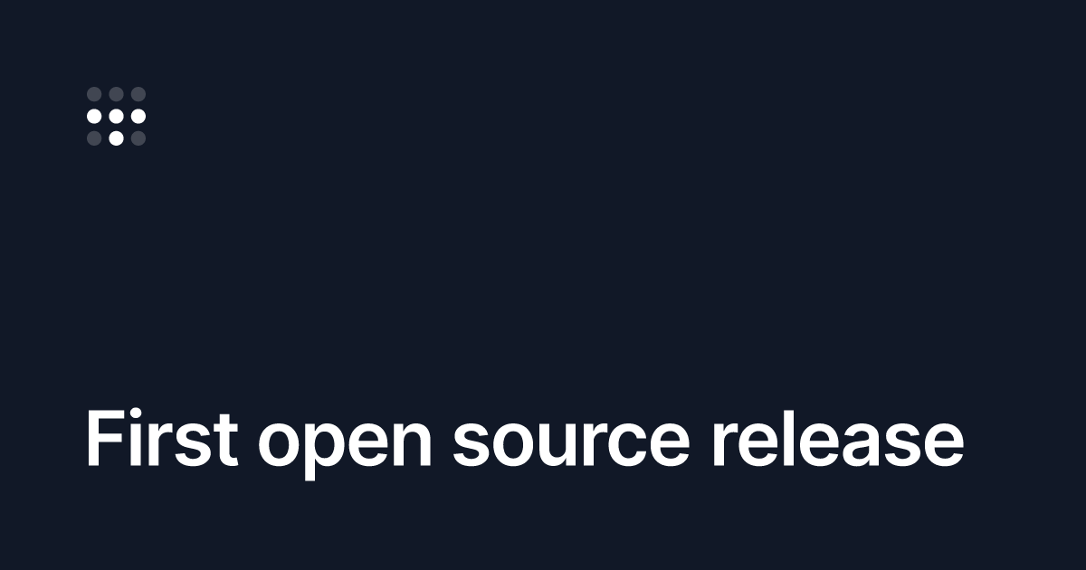 First open source release