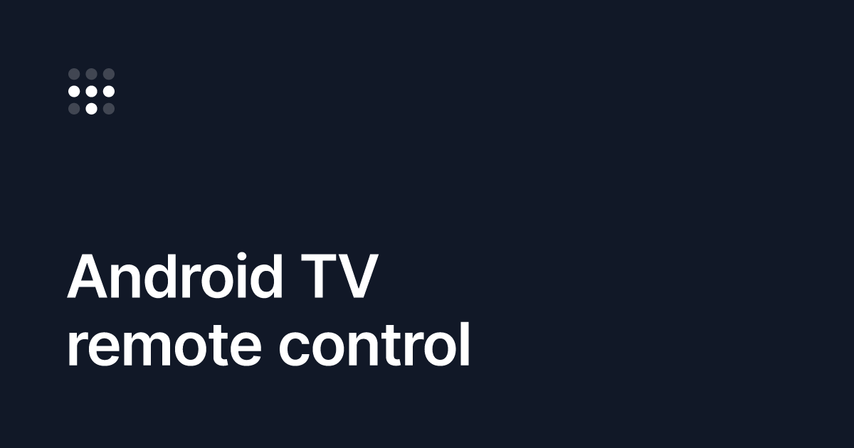 Android TV remote control
